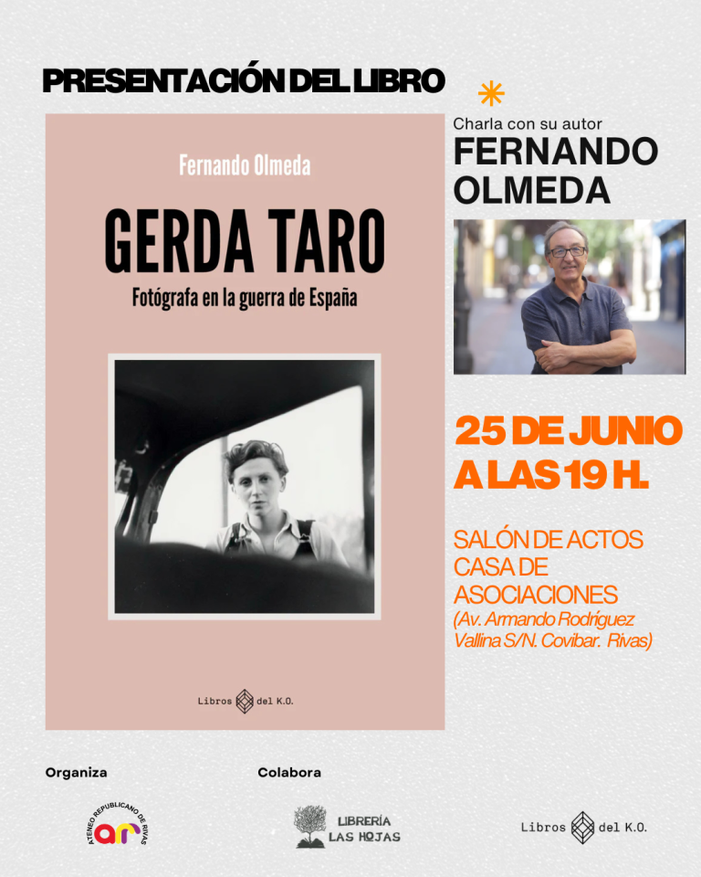Fernando Olmeda presenta en Rivas su libro sobre Gerda Taro - zarabanda